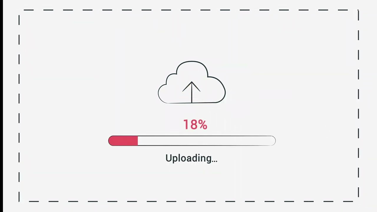 Uploading data in a cloud server animation free download