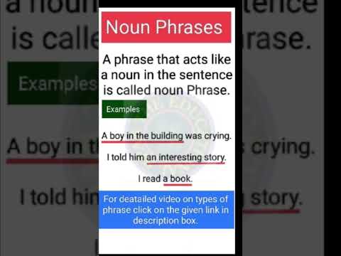 phrase || Noun phrase || #shorts || #youtubeshorts || #trendings || english grammar