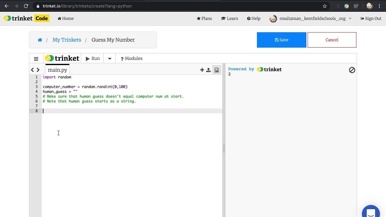Python V7   Guess My Number Basic Version