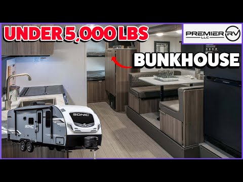 Lightweight Bunkhouse Travel Trailer Under 5,000 lbs! Venture Sonic 211VDB RV Review