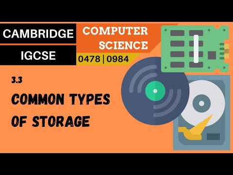 38. CAMBRIDGE IGCSE (0478-0984) 3.3 Common types of secondary storage