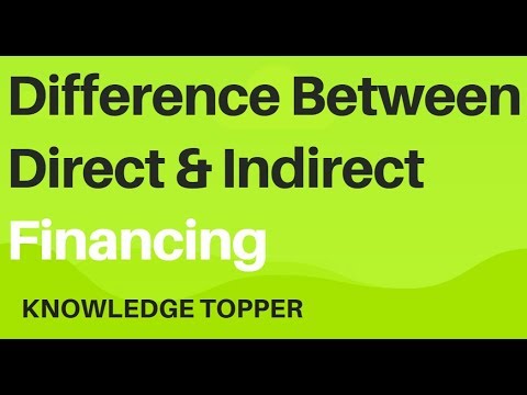 Difference Between Direct and Indirect Financing By Knowledge Topper (Urdu/Hindi)