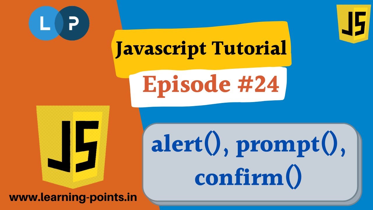 Javascript alert(), prompt() and confirm() - 24 - JavaScript Tutorial