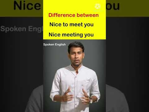 Difference between nice to meet you and nice meeting you | English daily greetings | #shorts