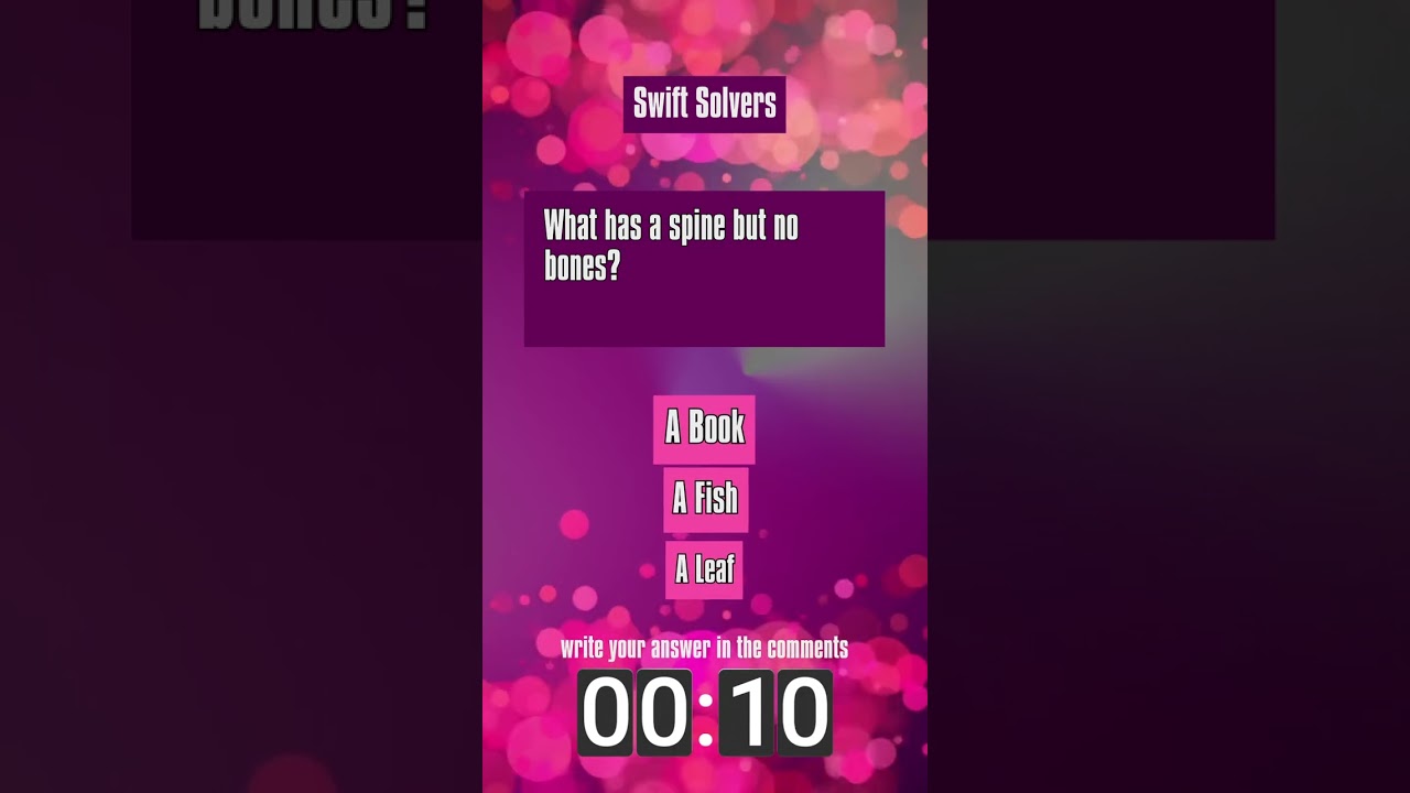 Riddle: Swift Solvers || Be Quick!