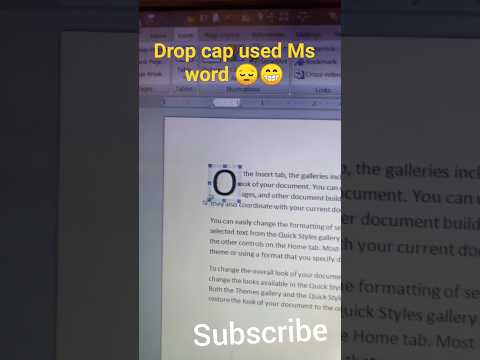 Drop Cap use in Ms word #shorts #youtubeshorts #viral #trending #msword