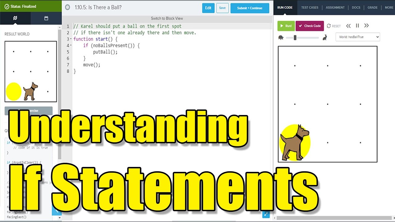 Understanding If Statements [Learning to Code with Karel]
