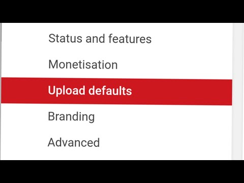 YouTube Upload All Video Default Settings In Classic Studio Android