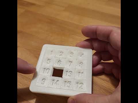 sliding puzzle 4x4 print in place by hallo_ralph - Thingiverse