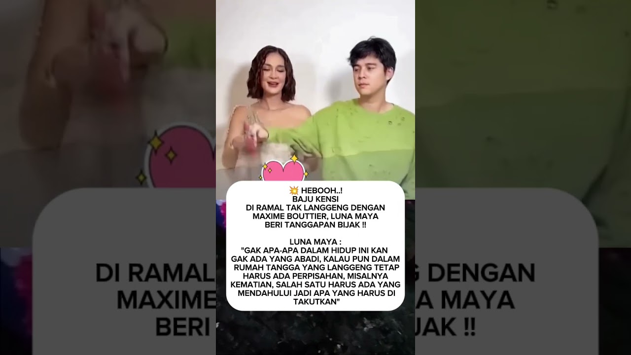 baju kensi DI RAMAL TAK LANGGENG DENGAN MAXIME BOUTTIER, LUNA MAYA BERI TANGGAPAN BIJAK !!