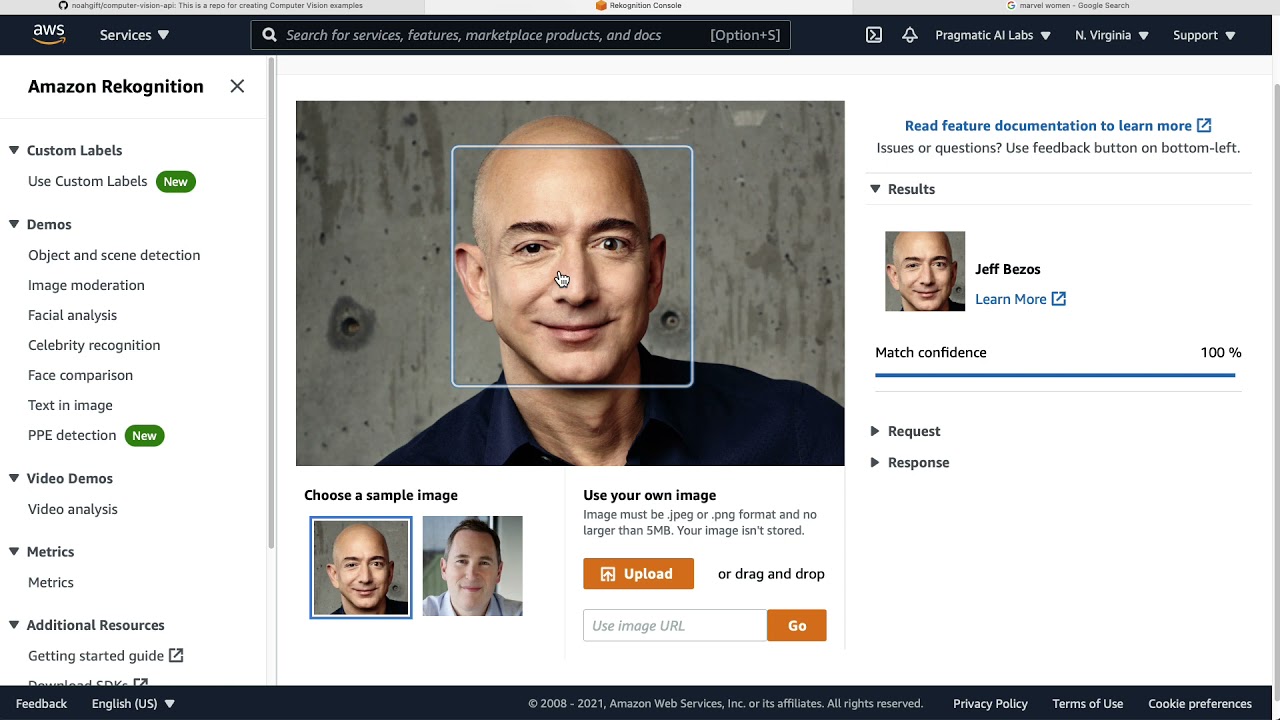 Part1: AWS python computer vision from zero rekognition aws cloud shell