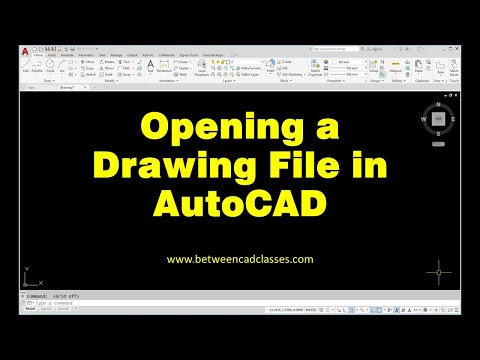 Opening a Drawing File in AutoCAD