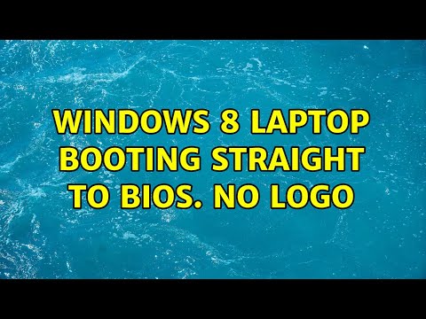 Windows 8 laptop booting straight to BIOS. No logo (2 Solutions!!)