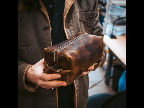 Making a Leather Dopp Kit (Toiletry Bag)