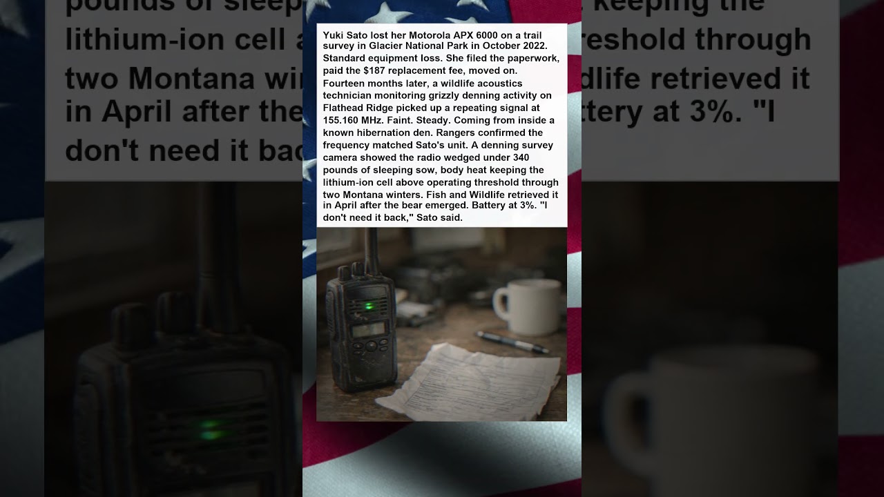 PARK RANGERS LOST RADIO TRANSMITS FROM INSIDE A BEAR DEN