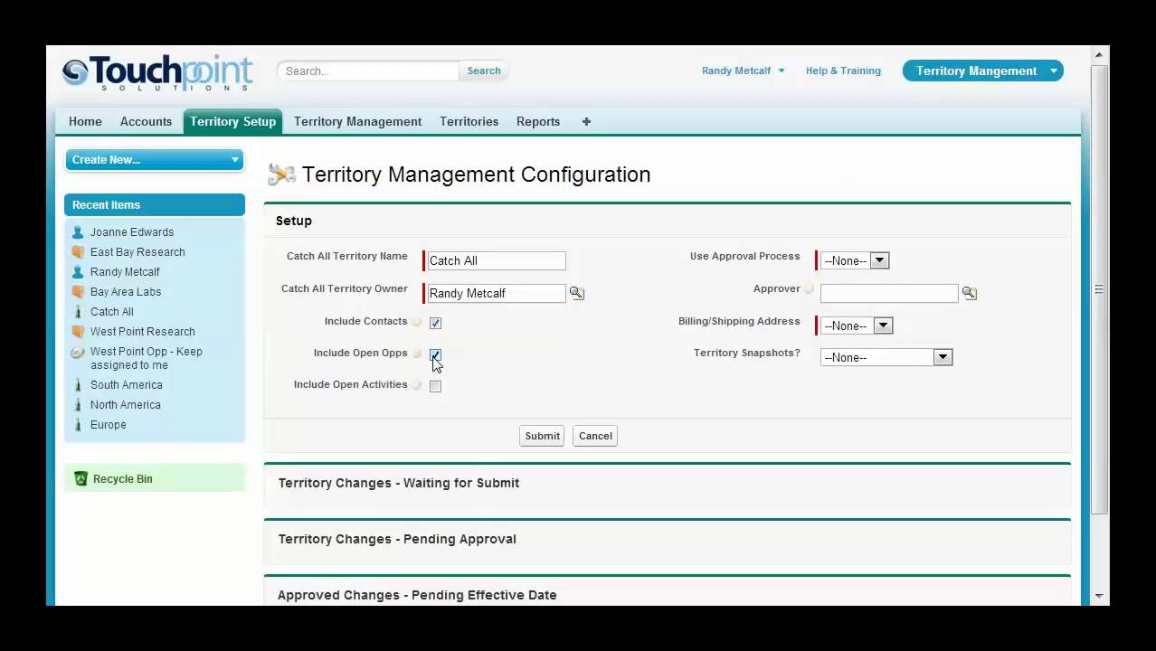 Getting Started with Territory Management