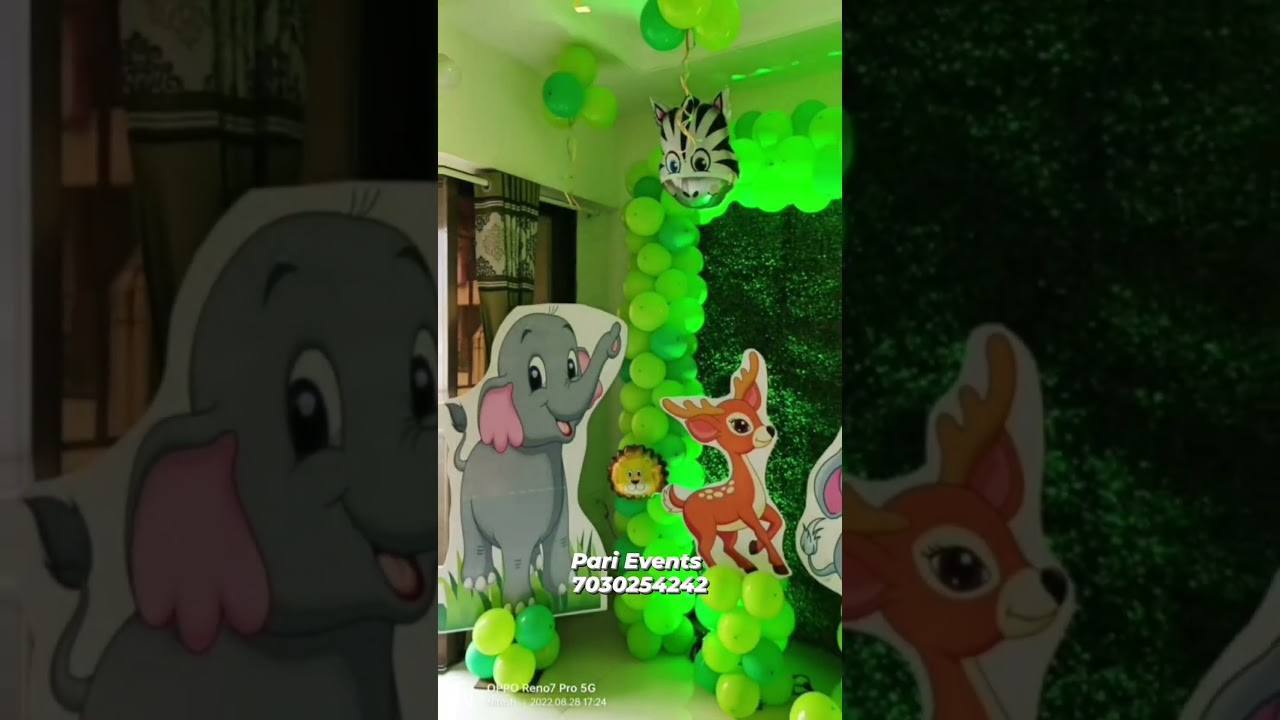 Jungle Theme Birthday Decoration | #balloon #birthday #decoration #shorts