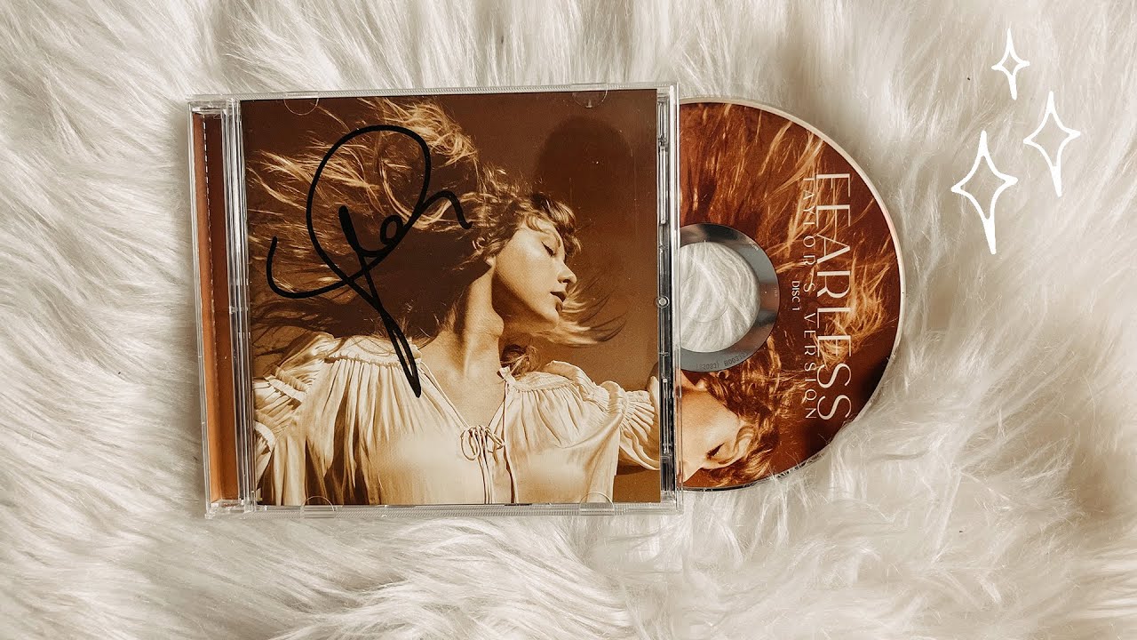 taylor swift - fearless (taylor's version) (signed cd unboxing)