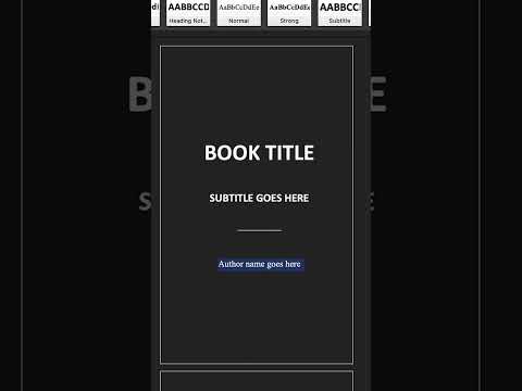 Format Your Book Like a Pro