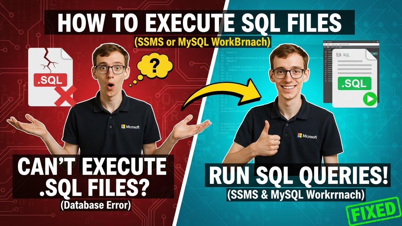 How to Execute SQL Files (SSMS or MySQL Workbench)