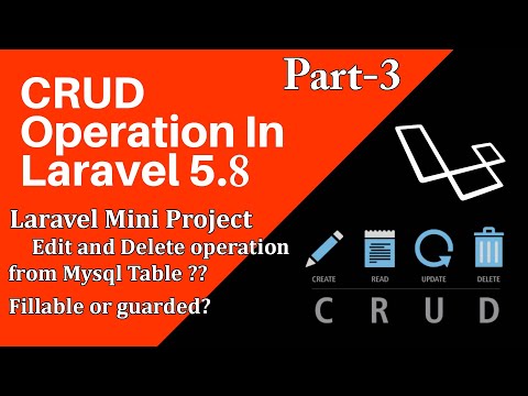 Learn Laravel Mini Project | CRUD App in Laravel 5 8 | Edit and Delete operation from Mysql ...