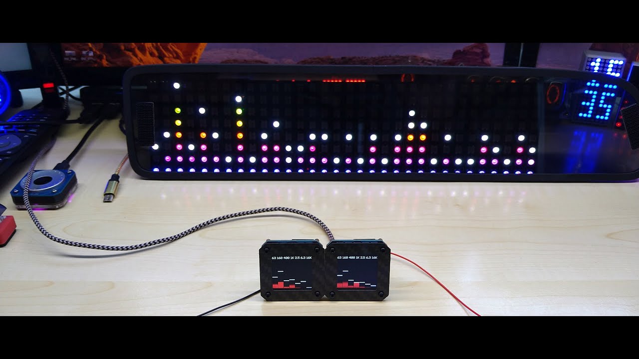 Custom Stereo Spectrum Analyzer with 1.3