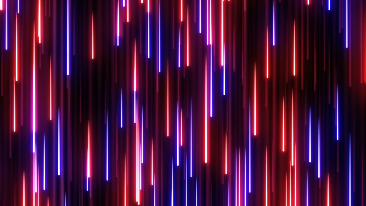 Falling Glowing Red Blue Neon Streak Cascading Rain Line Particles  Background Abstract Ultra HD 4K