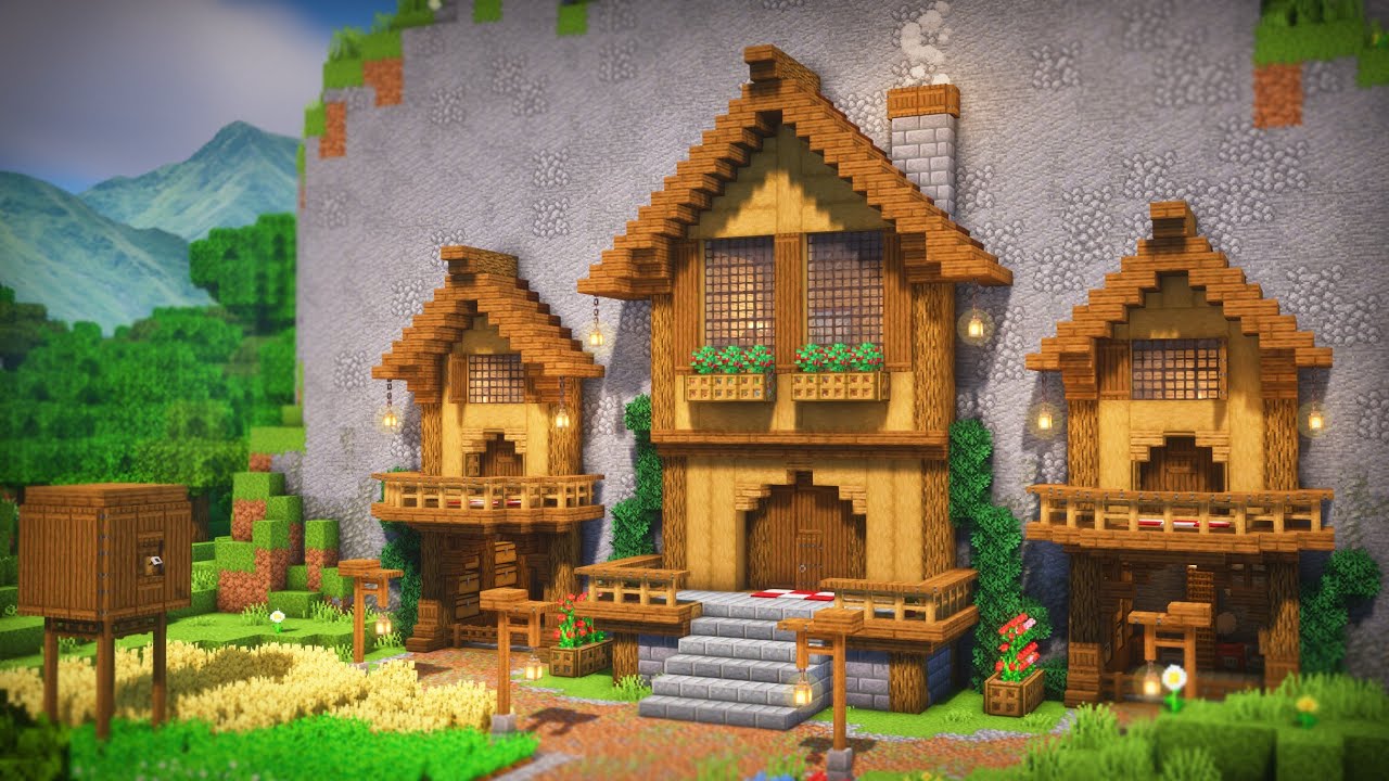 Simple Mountain Base For Survival | Minecraft Tutorial