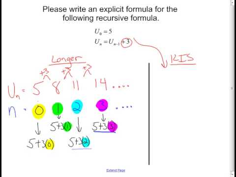 Writing an Explicit Formula From a Recursive Formula