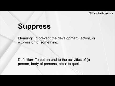 Suppress Meaning