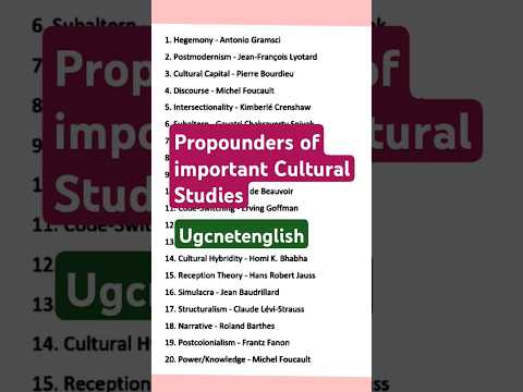 Important cultural studies terms cultural studies english literature ugc net english honours notes
