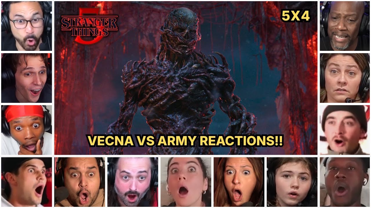 Reactors Reacting To Vecna Vs Army | Stranger Things 5x4 Reaction Mashup