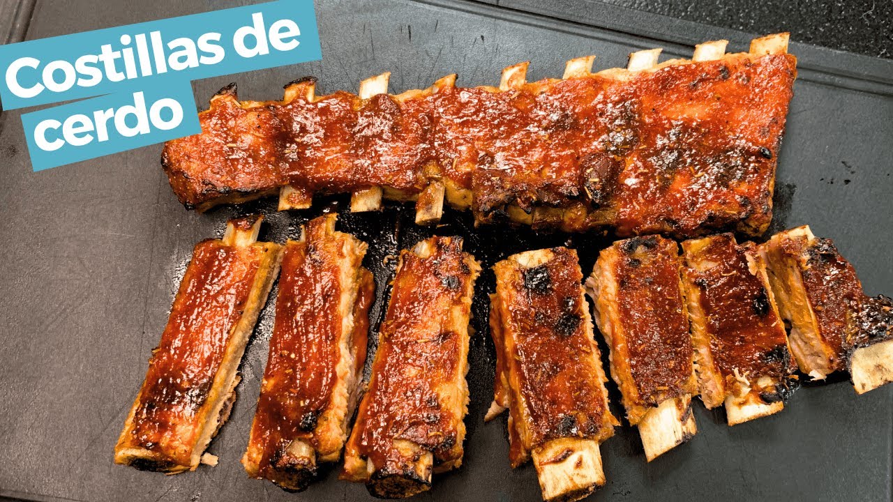 Costillas de Cerdo al Horno con salsa BBQ al Estilo Americano | Cocina