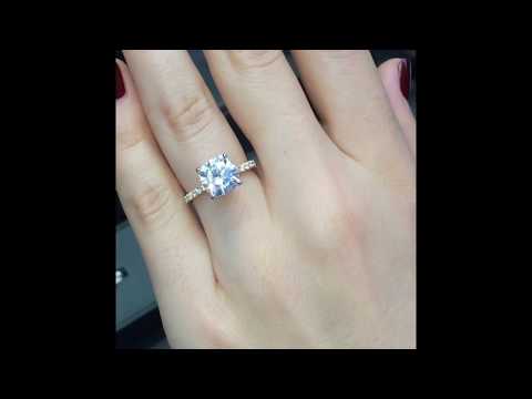 3.5 ct Cushion Cut Moissanite Engagment Ring