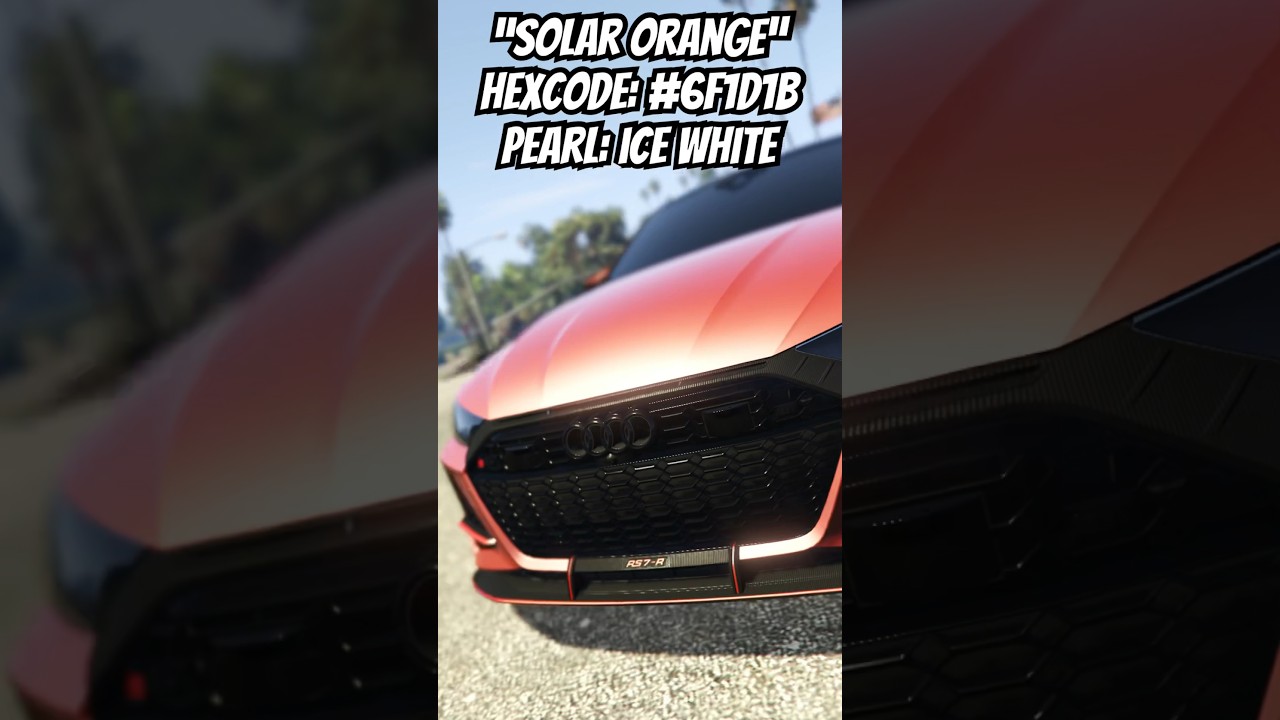 “SOLAR ORANGE” Modded CREW Color (HEX CODE) #gta5 #gtamods #pc #console #kingviciii #shorts