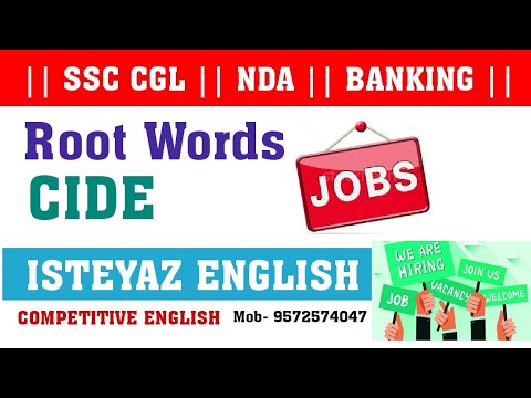|| Root words || Cide - Killing || ISTEYAZ ENGLISH ||