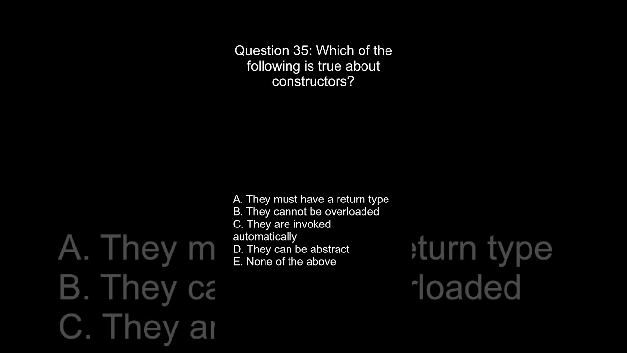 Java Programming MCQ | Question [35] | Test Your Java Skills #codinginterview  #javapractice