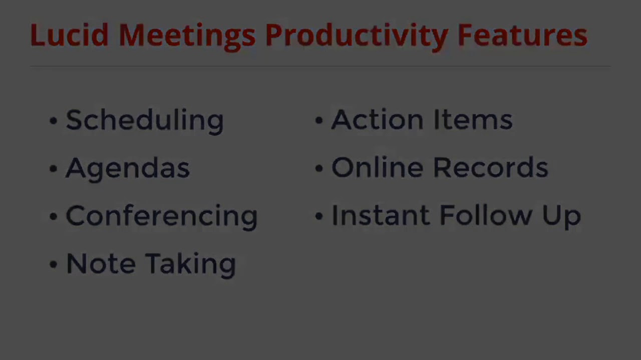 Lucid Meetings Quick Overview