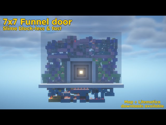7x7 funnel/vault piston door [slimeless & seamless] Minecraft Map