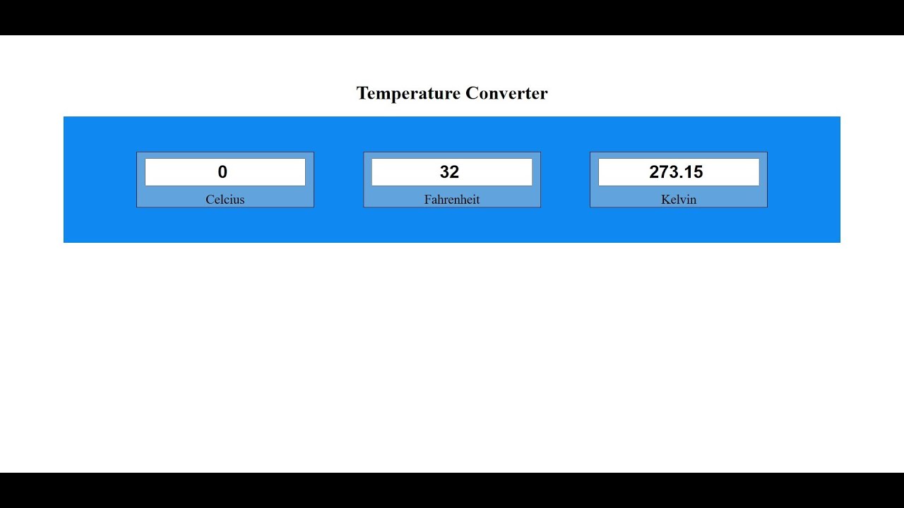 Build a Temperature Converter with HTML, CSS, and JavaScript || Temperature Converter Project