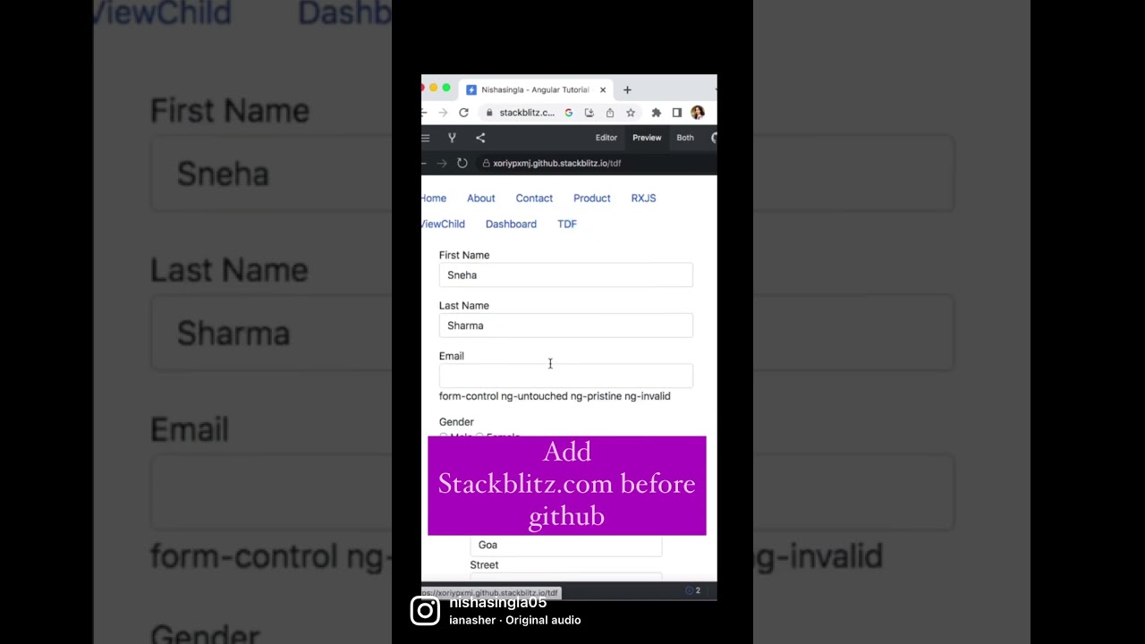 Open Github repo on stackblitz 🔥🔥🔥#shorts