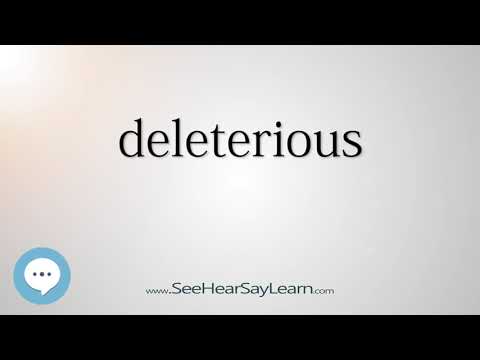 deleterious - Smart & Obscure English Words Defined 🗣🔊