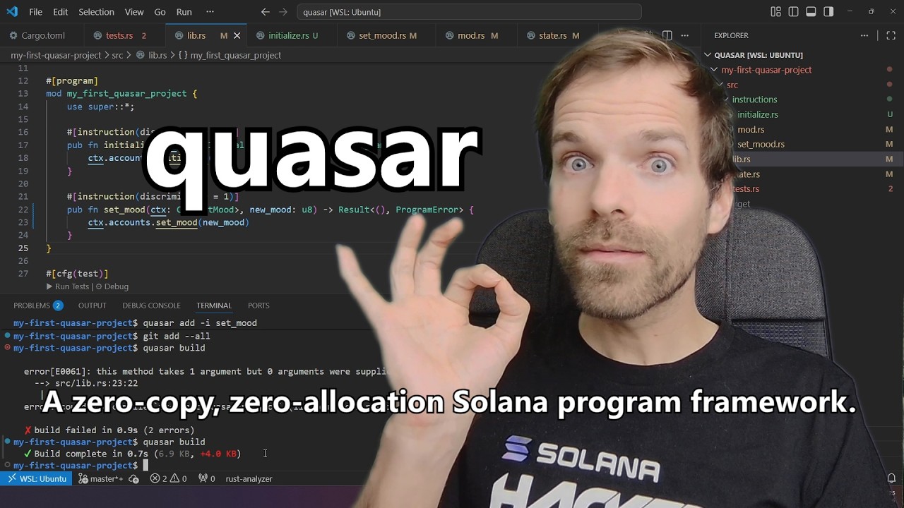 Zero Copy with Quasar [Solana Tutorial] - Apr 7th '26