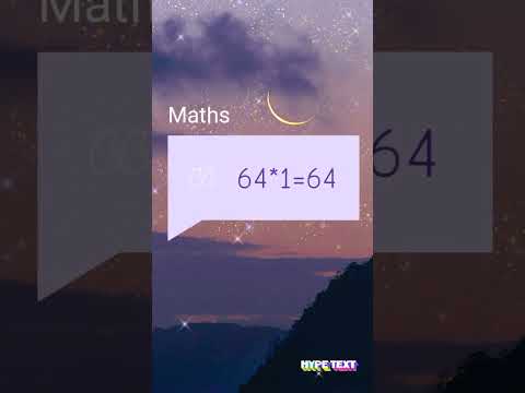 64X1=64 sixty four multiplied by one is equal to sixty four #maths