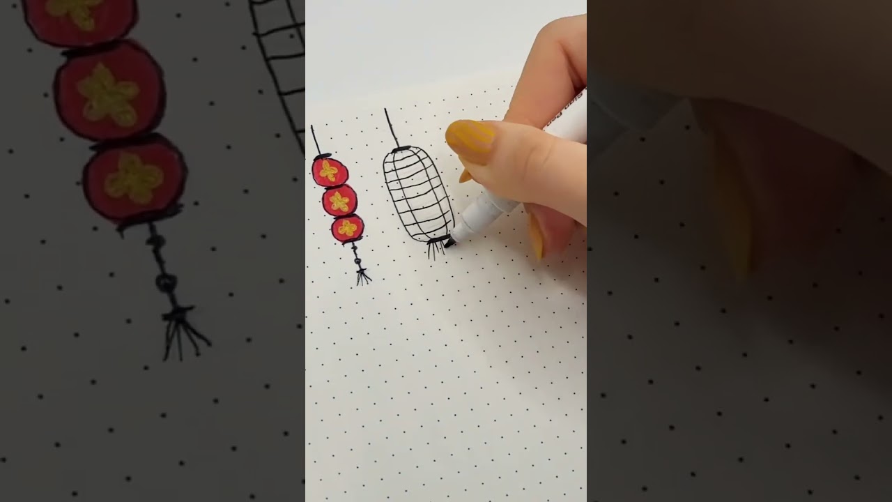 how to doodle lanterns tutorial part 1 🏮✨