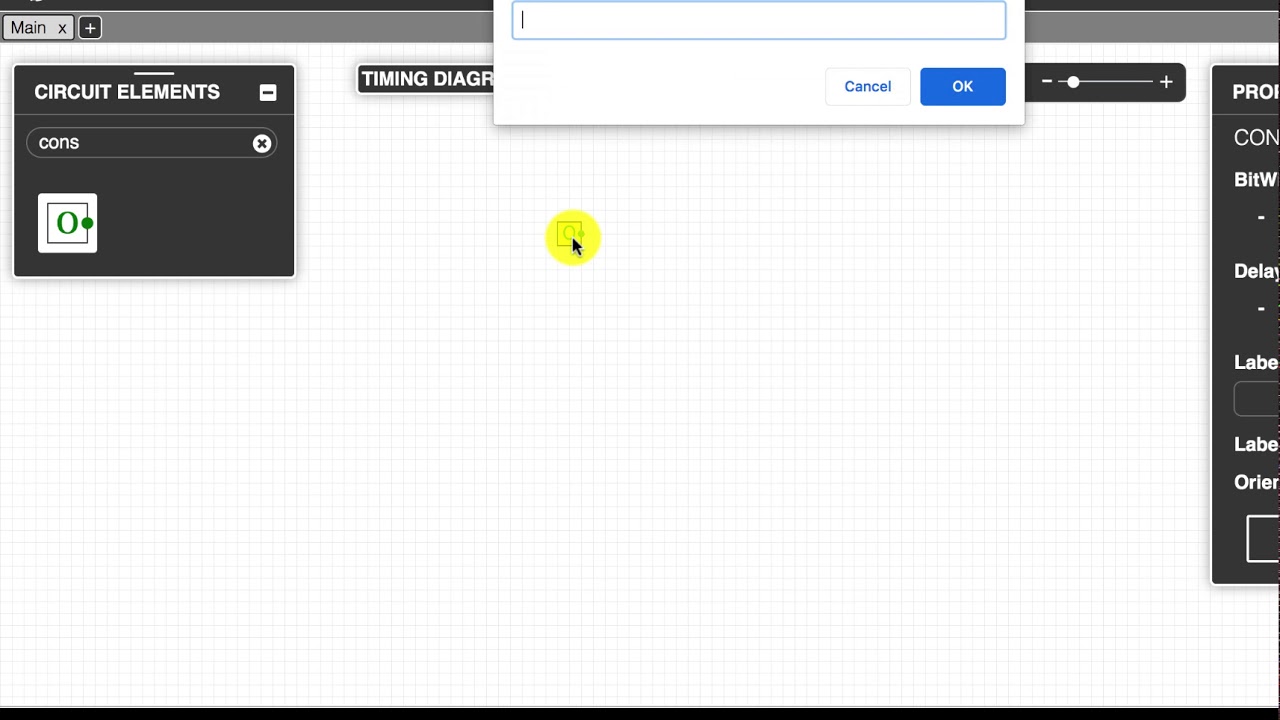 Input Circuit Element: Constantval Behavior