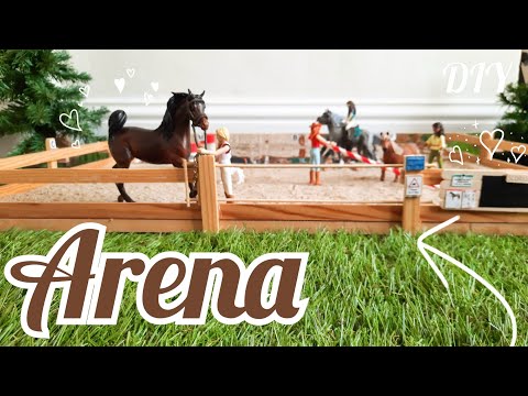 DIY Model Horse Arena || Schleich Horse Craft || Schleich Horse DIY || Outdoor Arena ||