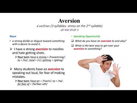 Word of the Day - Aversion