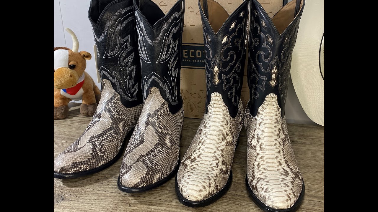 Tecovas Bryce - Python Cowboy boot review VS RUJO Zeke Python Comparison (MARKETING BLUNDER!!)