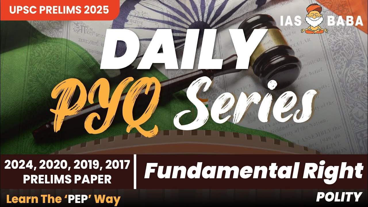 Polity|UPSC Prelims PYQ'S|Fundamental Right| A Free Initiative|